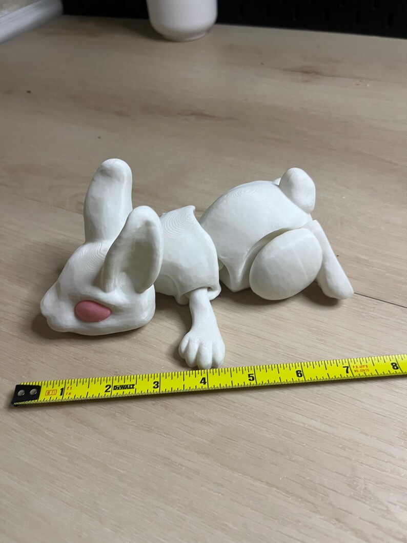 3D Printed Articulating Bunny Fidget Toy Customizable Bunny Figure ...