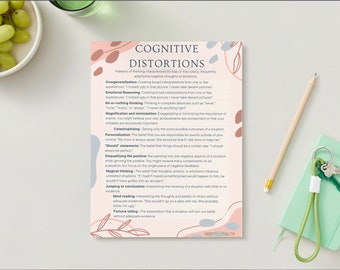 Cognitive Distortions PDF - Etsy