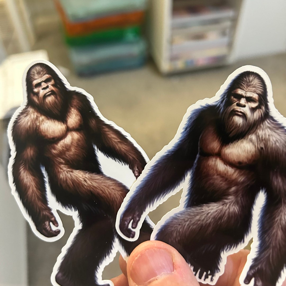 Sasquatch Sighting! Glossy Vinyl Bigfoot Stickers - Set of Two. Yeti or Squatch - It's a MONSTER ...