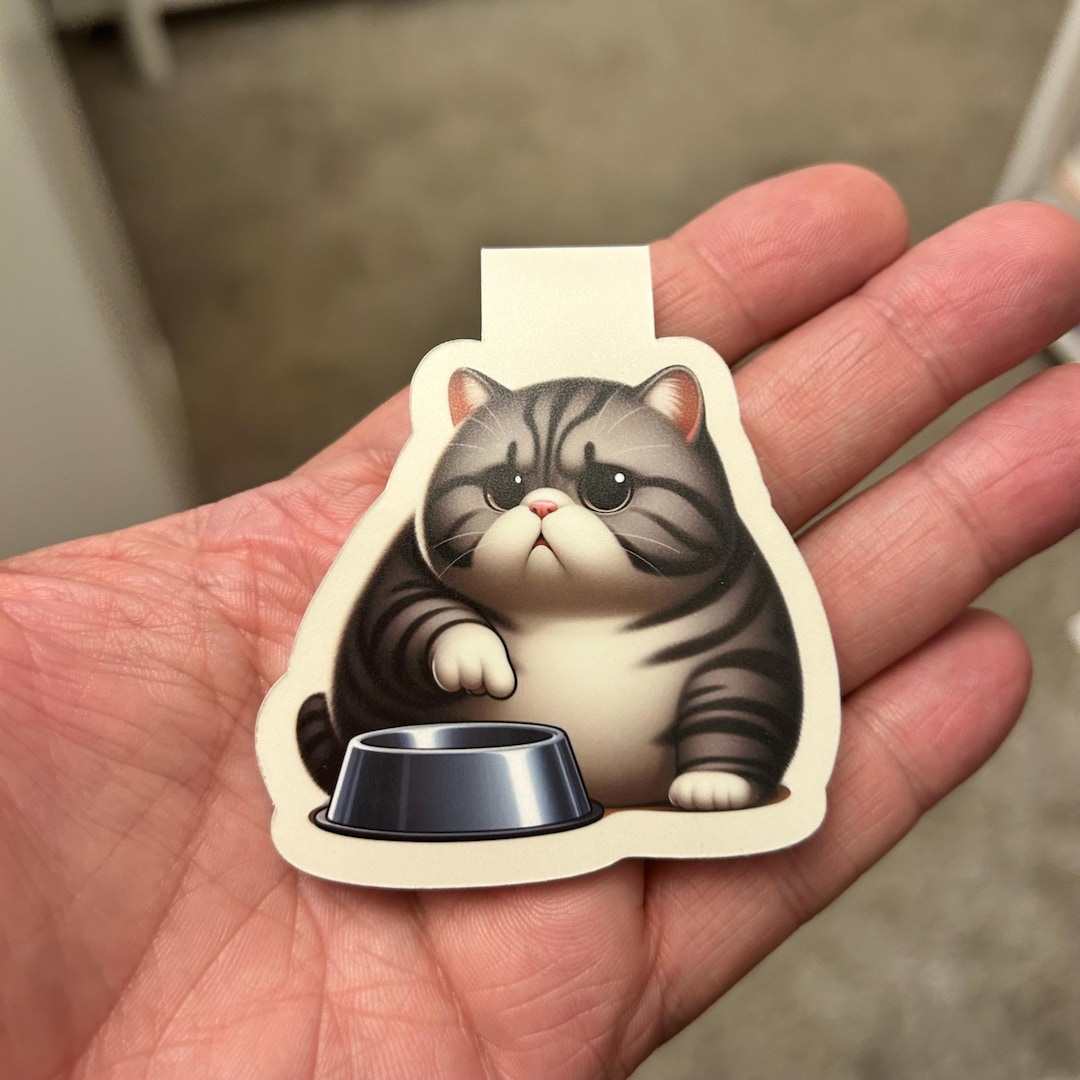 Very Cute Fat Kitty Bookmark. Cat Book Reading Tabby Gift for Reader - Etsy