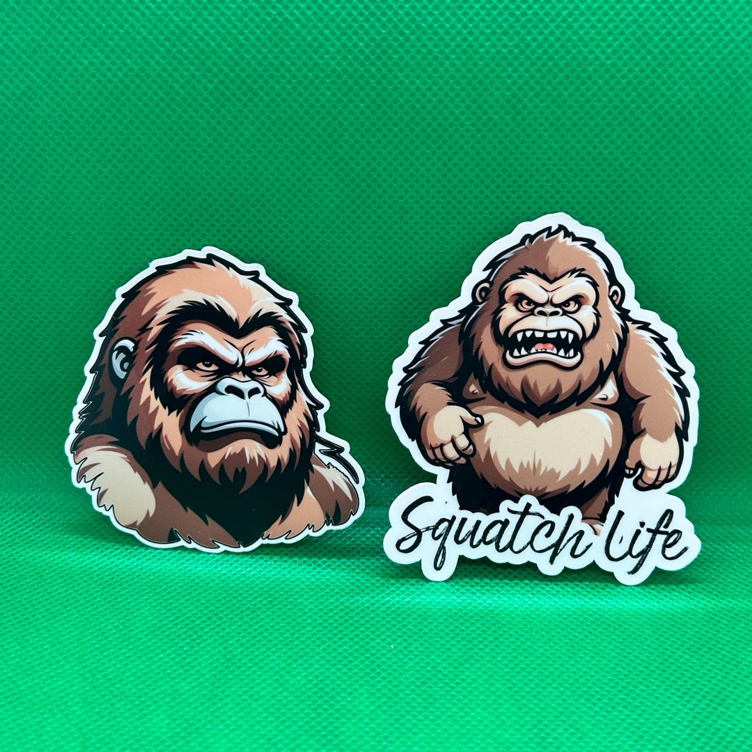 Bigfoot Stickers: "squatch Life" Laminated Decals - Set of 2 - Etsy