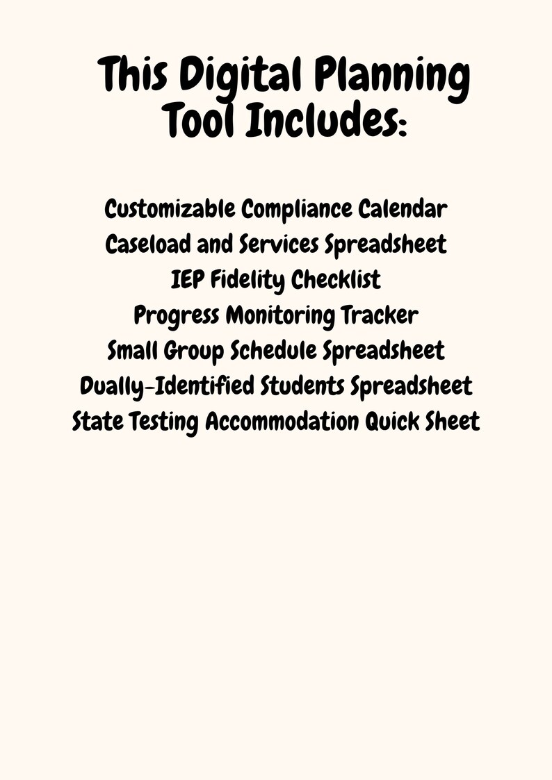 Digital Special Education IEP and Progress Monitoring Planning Tool - Etsy
