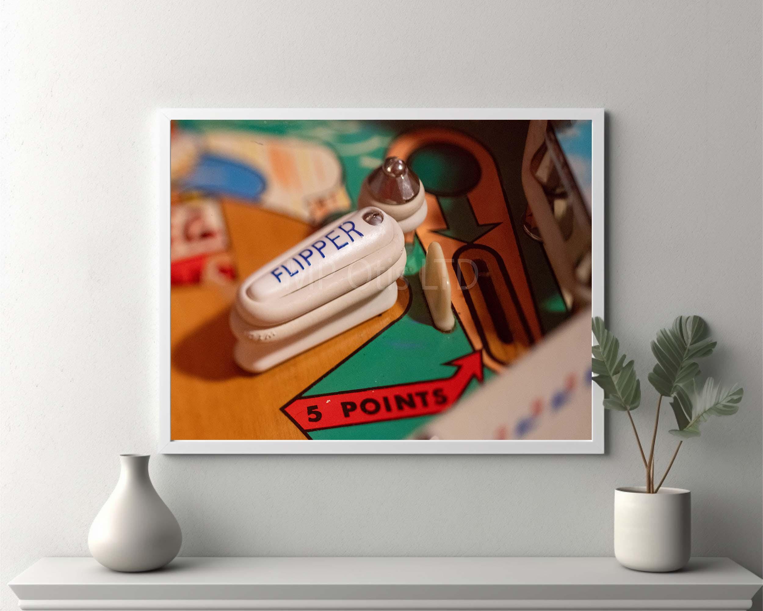 Pinball Flipper Art Print: Game Room Decor Various Size - Etsy