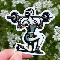 Gym Girl | Waterproof Vinyl Laptop Sticker - Etsy
