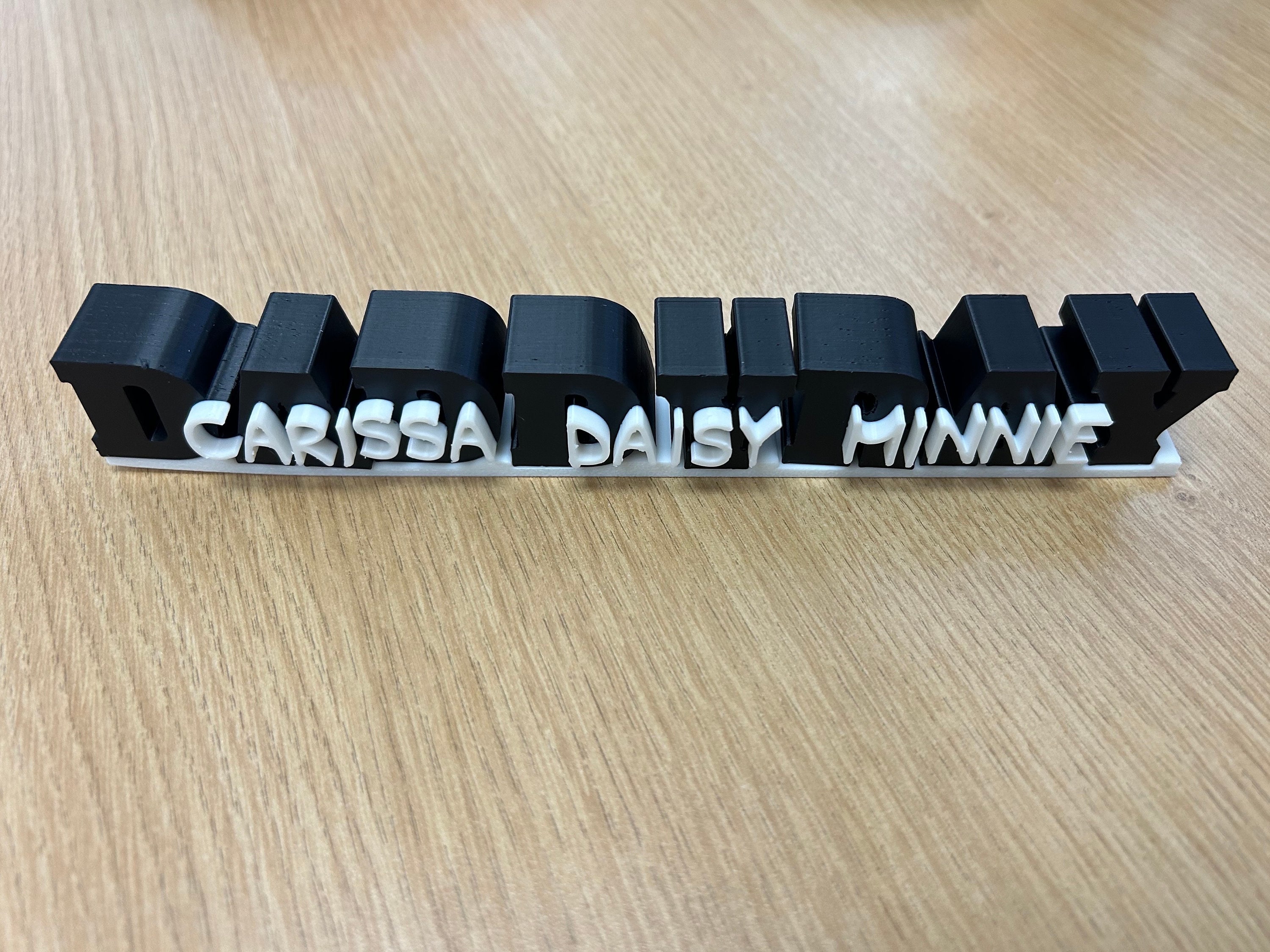 3D Printed Names - Personalized Name Sign - Desktop Sign Gift Plaque 3D ...