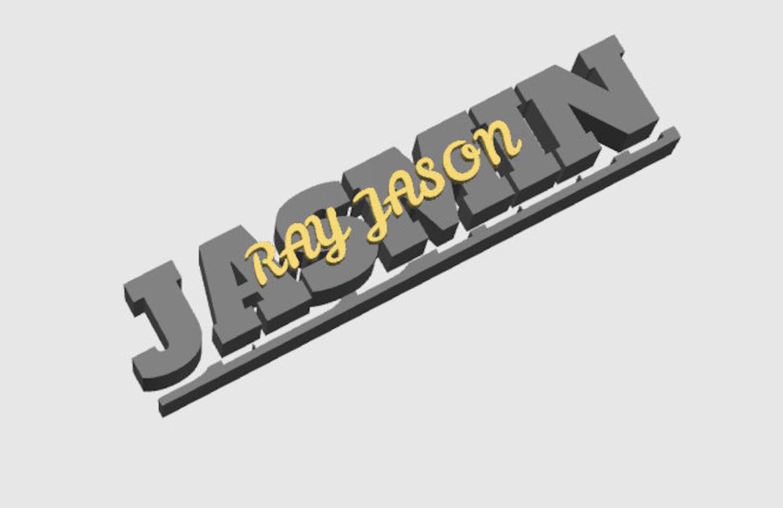 3D Printed Names - Personalized Name Sign - Desktop Sign Gift Plaque 3D ...