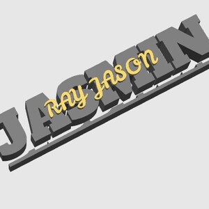 3D Printed Names - Personalized Name Sign - Desktop Sign Gift Plaque 3D ...