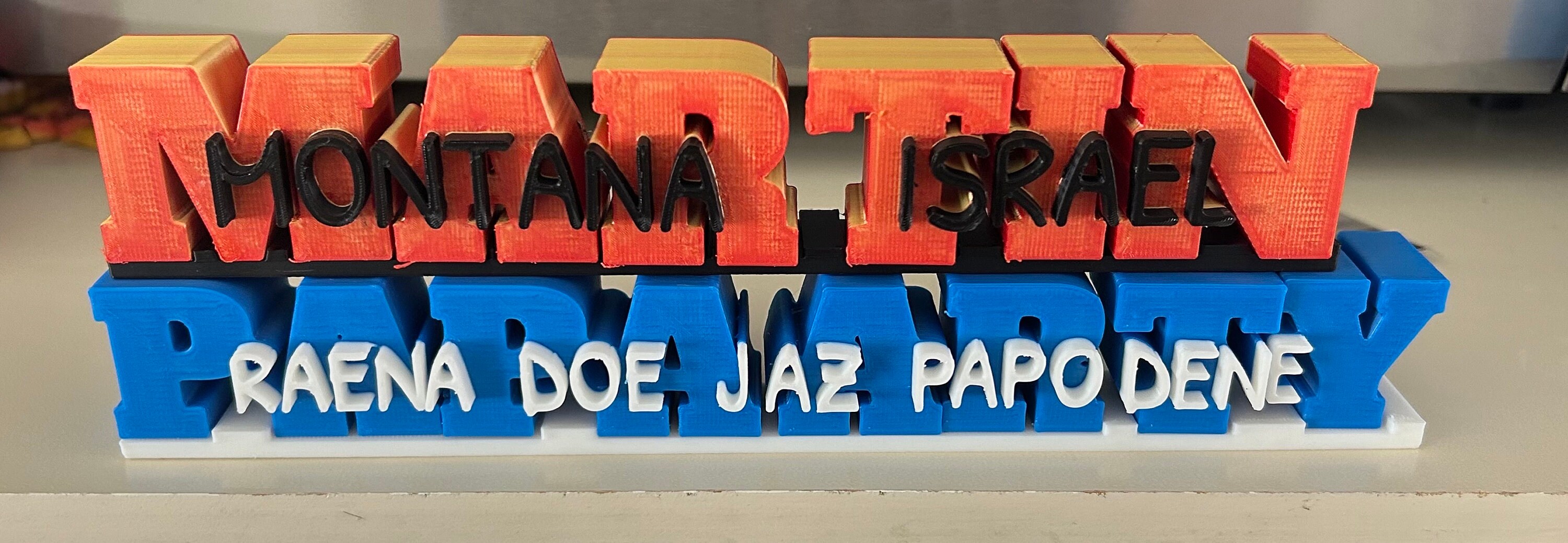 3D Printed Names - Personalized Name Sign - Desktop Sign Gift Plaque 3D ...