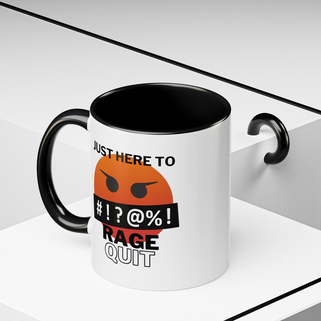 Rage Quit Mug, Funny Gamer Mug, Angry Gaming Coffee Mug, Gamer Mug Gift ...