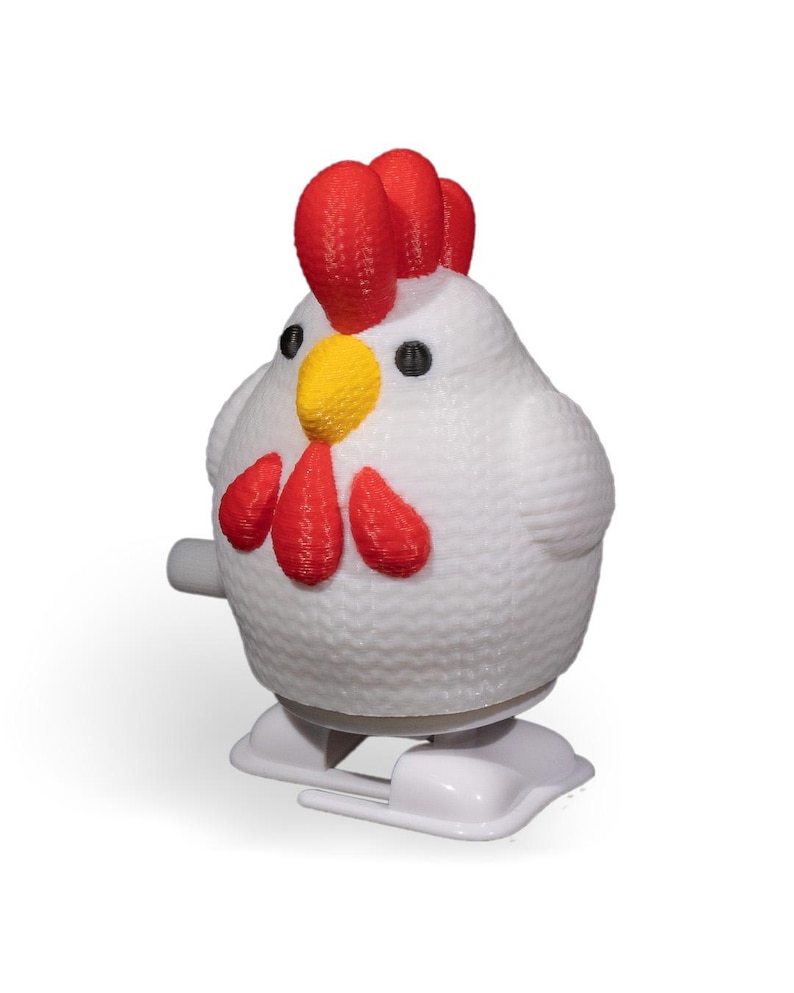 Vintage Style Wind up Chicken Toy - Retro Inspired 3D Printed ...