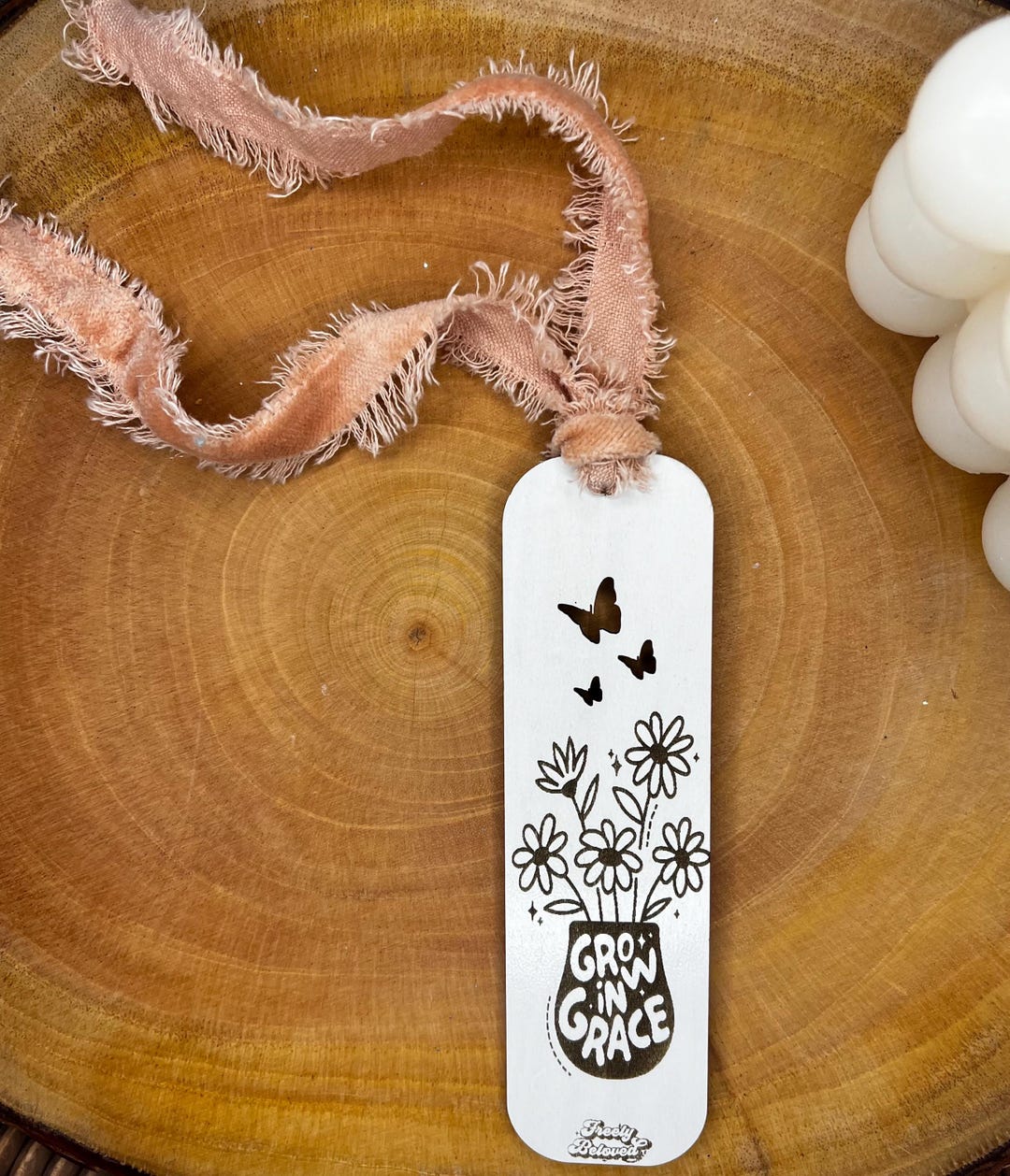 Grow in Grace Bookmark: Christian, Bookish, Boho, Feminine, Bible, Book ...