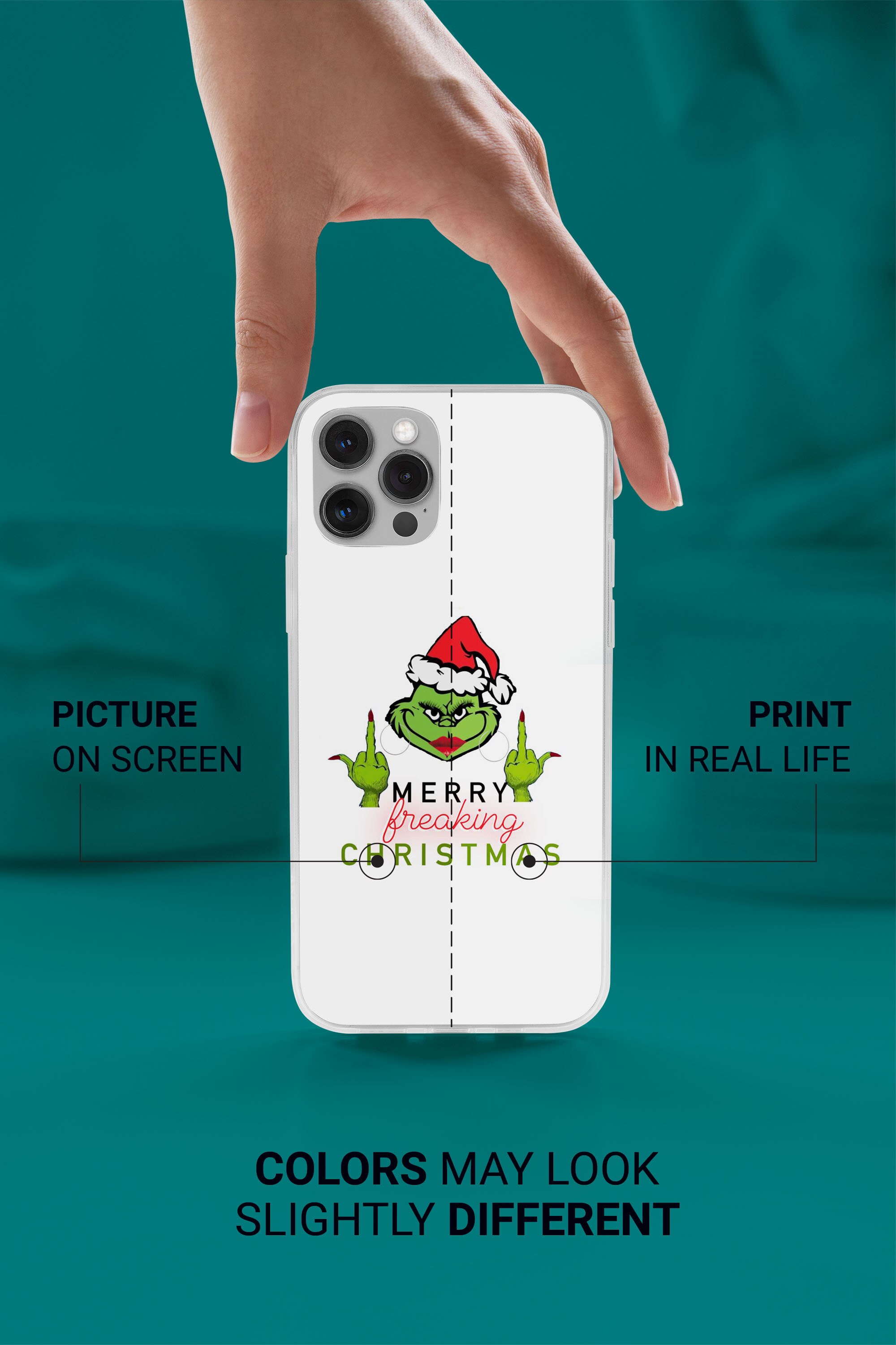 Grinch Santa Phone Case Merry Christmas Phone Cover Fit for iPhone 17 ...