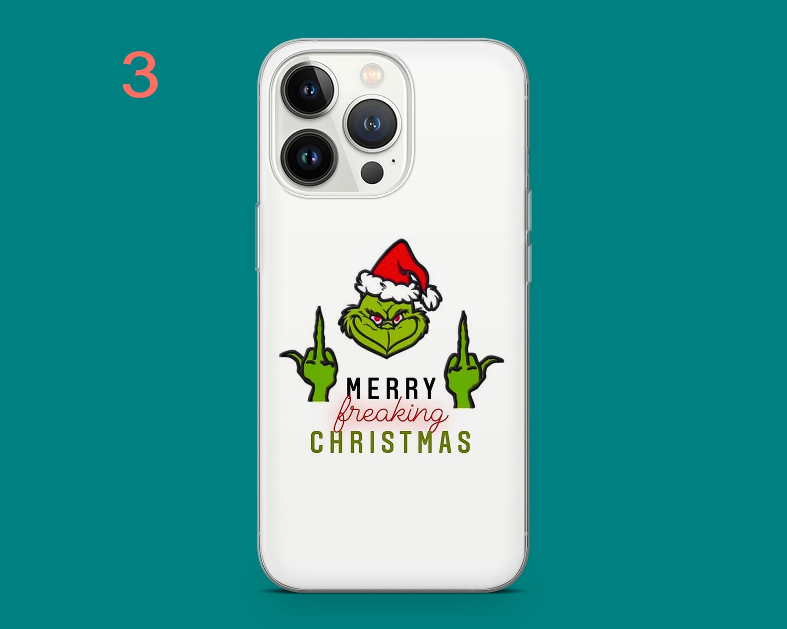 Grinch Santa Phone Case Merry Christmas Phone Cover Fit for iPhone 17 ...