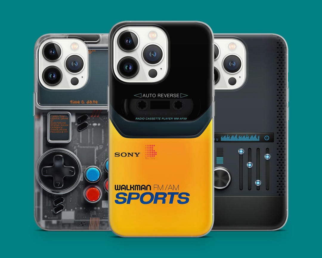 Retro Tech Phone Case Walkman Game Console Music Mixer Phone Cover for ...
