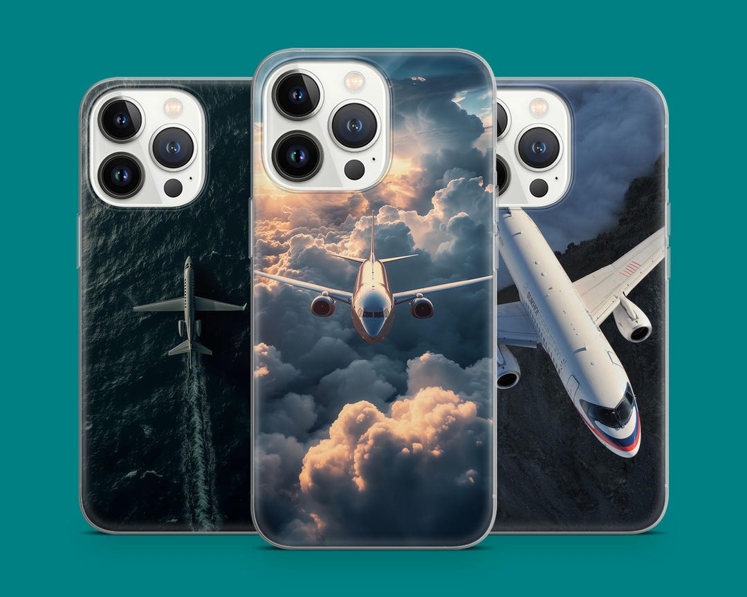 Dynamic Airplane Aerial Phone Case Cloud Sky Ocean Flight Phone Cover ...