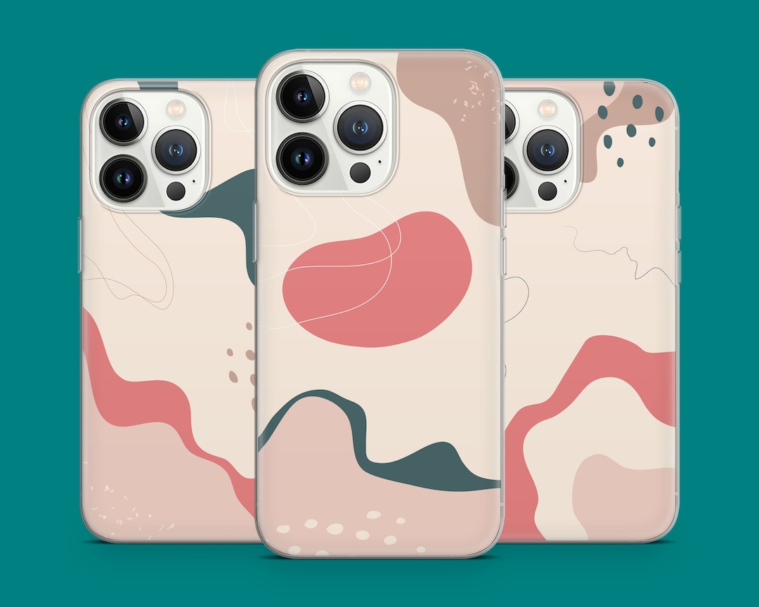 Abstract Art Phone Case Pastel Color Phone Cover Fit for iPhone 15 Pro ...