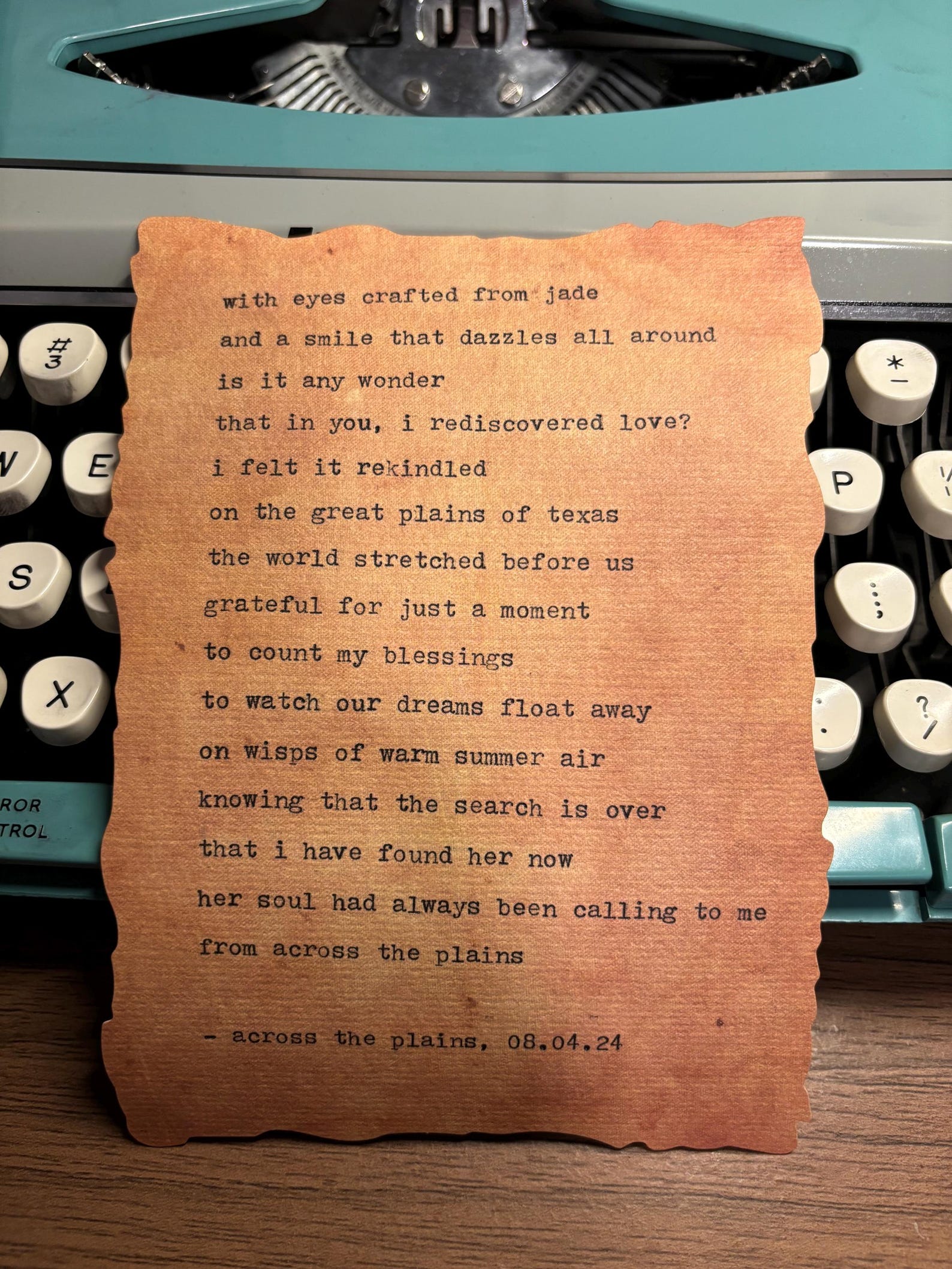 Personalized Custom Poetry Typed on Vintage Typewriter Made to Order - Etsy
