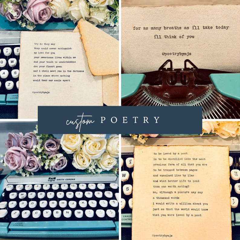 Personalized Custom Poetry - Digital - Etsy