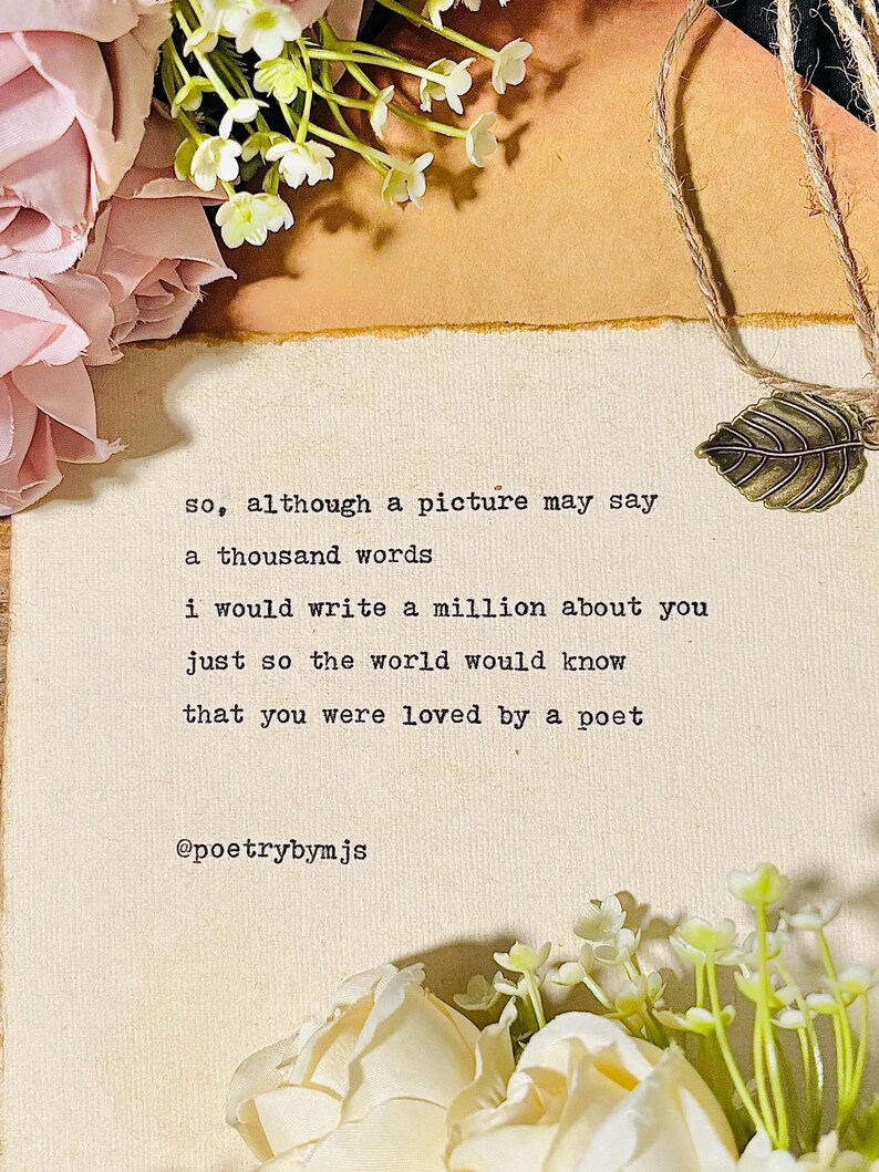 Personalized Custom Poetry | Typed on Vintage Typewriter | Made to ...