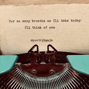 Personalized Custom Poetry | Typed on Vintage Typewriter | Made to ...