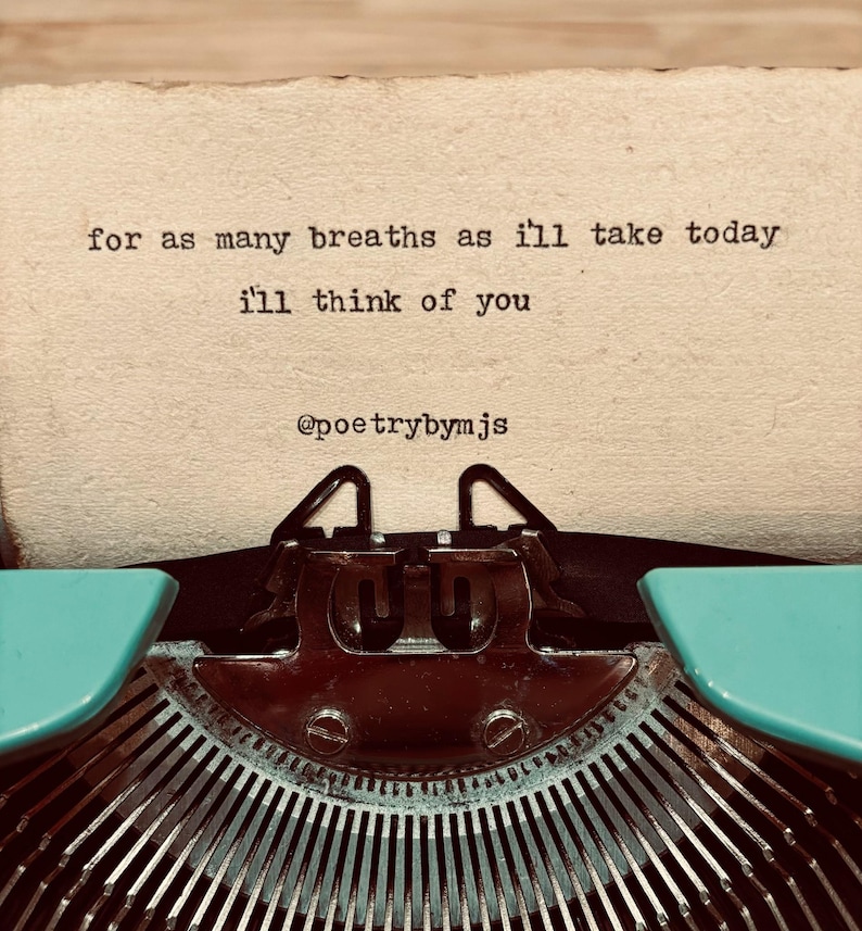 Personalized Custom Poetry | Typed on Vintage Typewriter | Made to ...