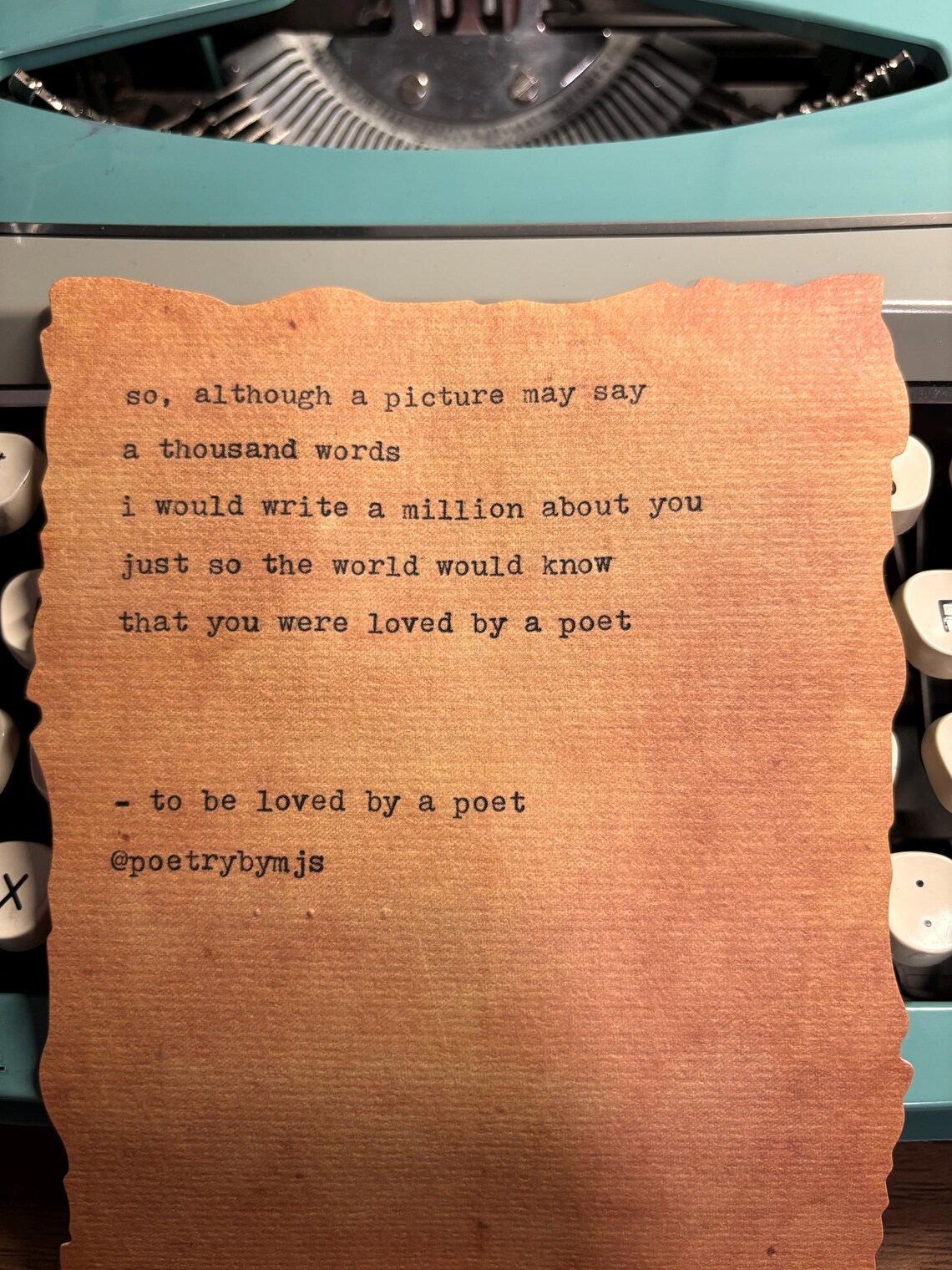 Personalized Custom Poetry Typed on Vintage Typewriter Made to Order - Etsy