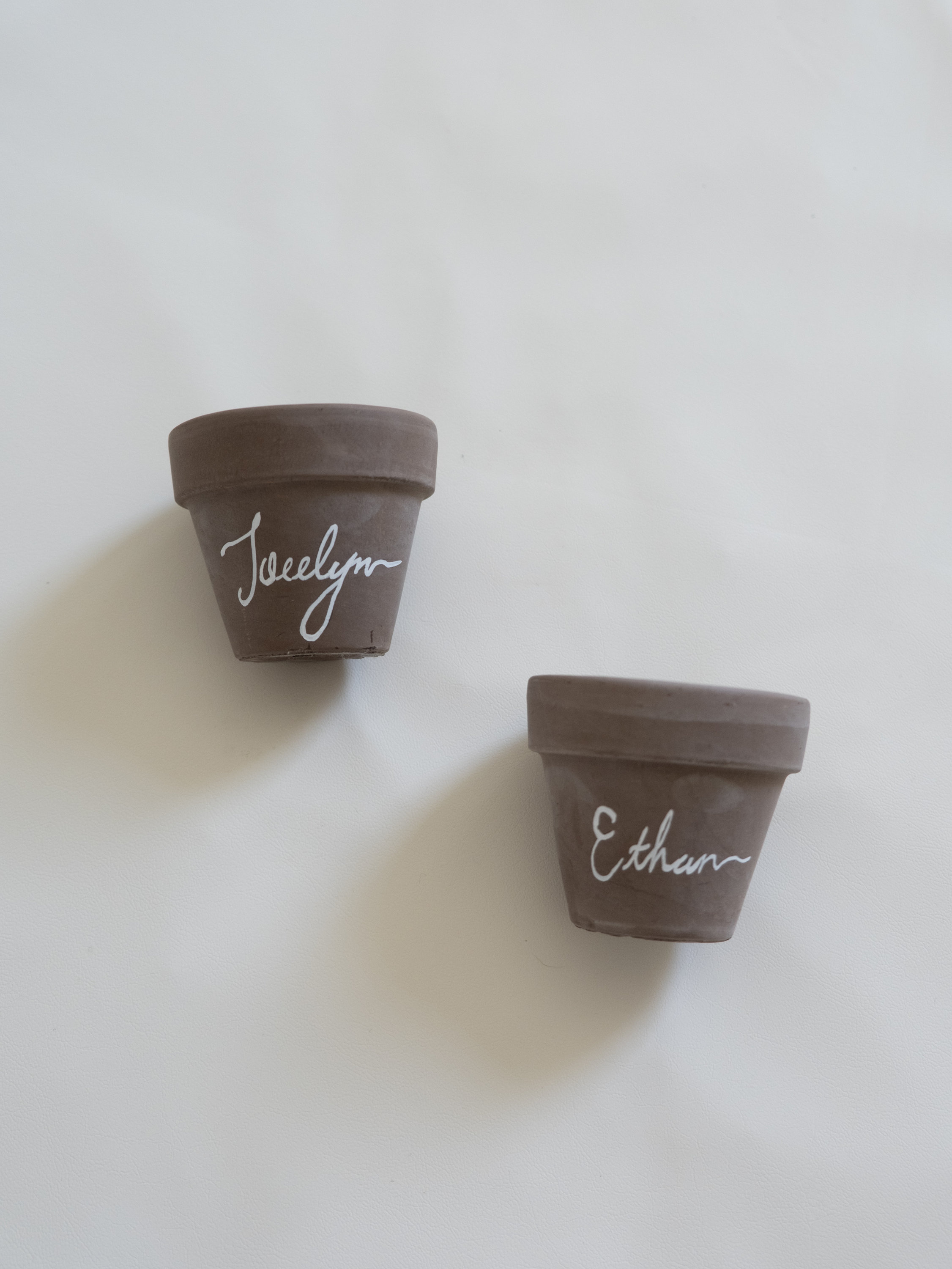Personalized Hand-painted Mini Flower Pots - Custom Name Pots - Place ...