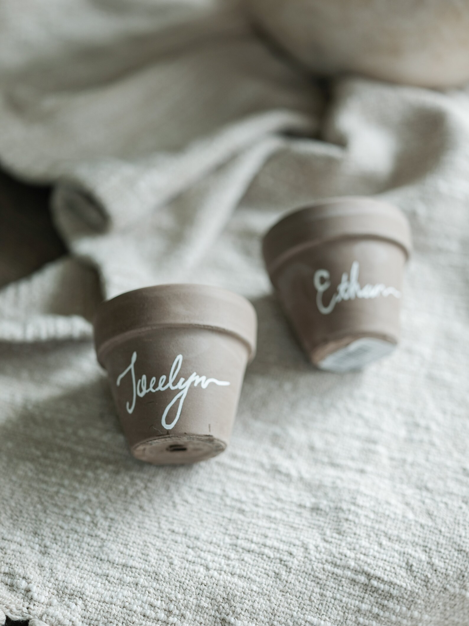 Personalized Hand-painted Mini Flower Pots - Custom Name Pots - Place ...