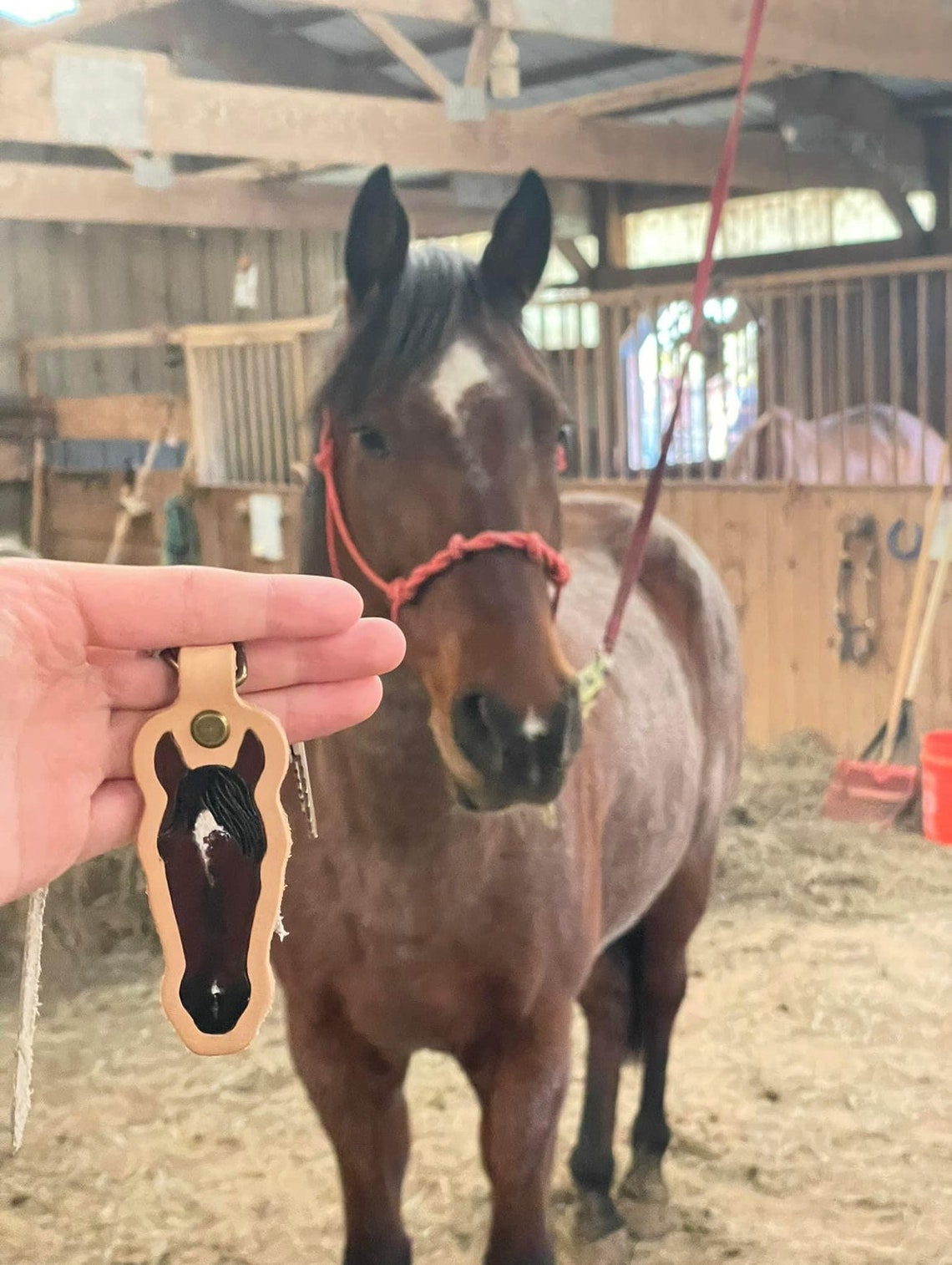 Custom Leather Horse Head Keychains - Etsy