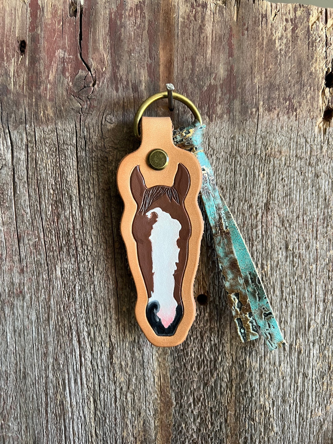 Custom Leather Horse Head Keychains - Etsy