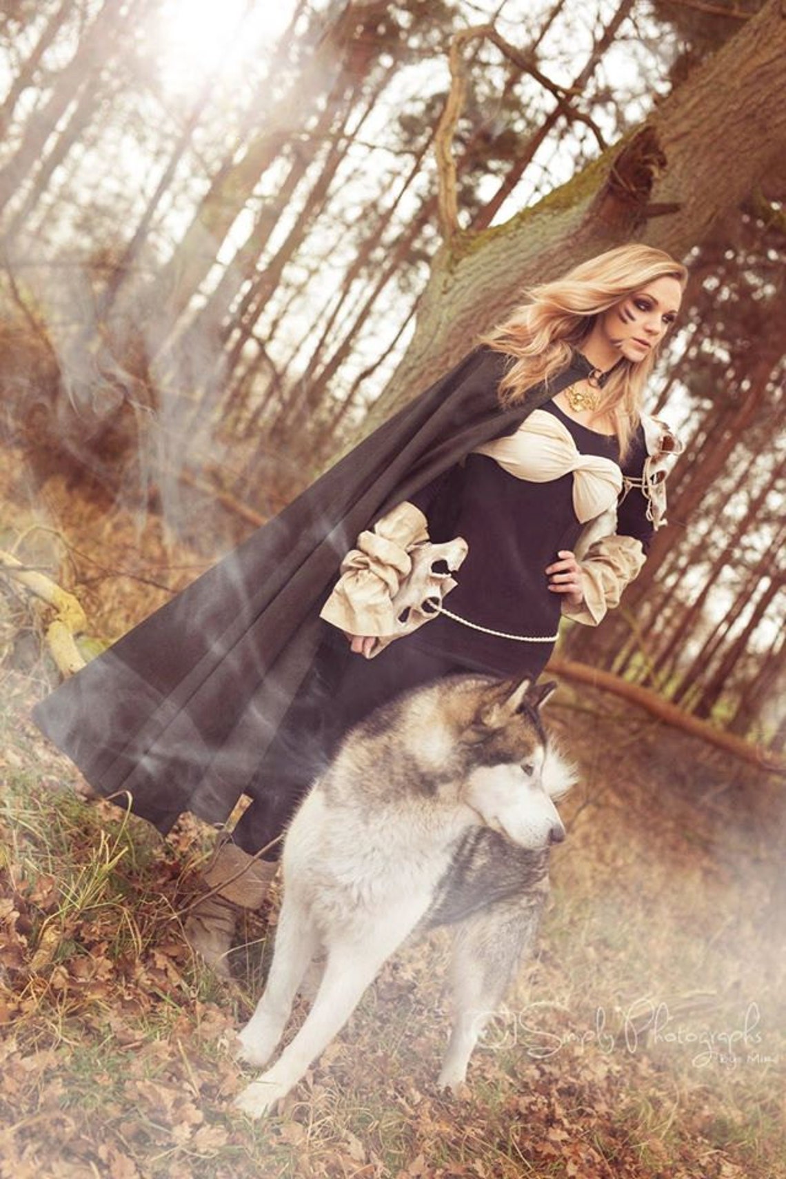 Viking Cloak Viking Cape With Hood Celtic Cloak Bridal - Etsy