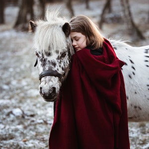 Red Riding Hood Cape, Little Red Riding Hood, Long Wool Coat, Capelet ...