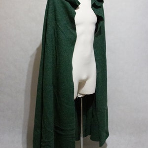 Hooded Cape Dark Green Costume Medieval Faire, Witch Clothing, Druid ...