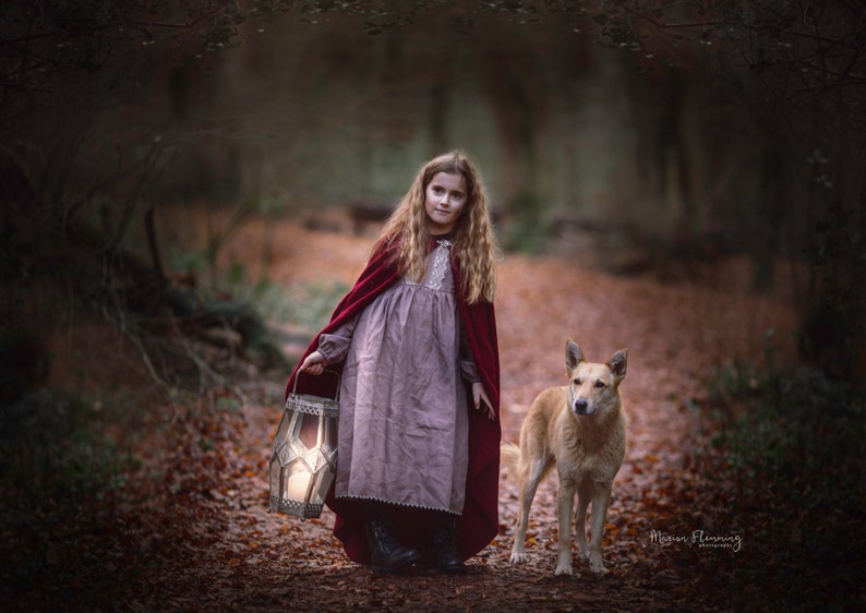 Red Riding Hood Cape Little Red Riding Hood Long Wool Coat - Etsy