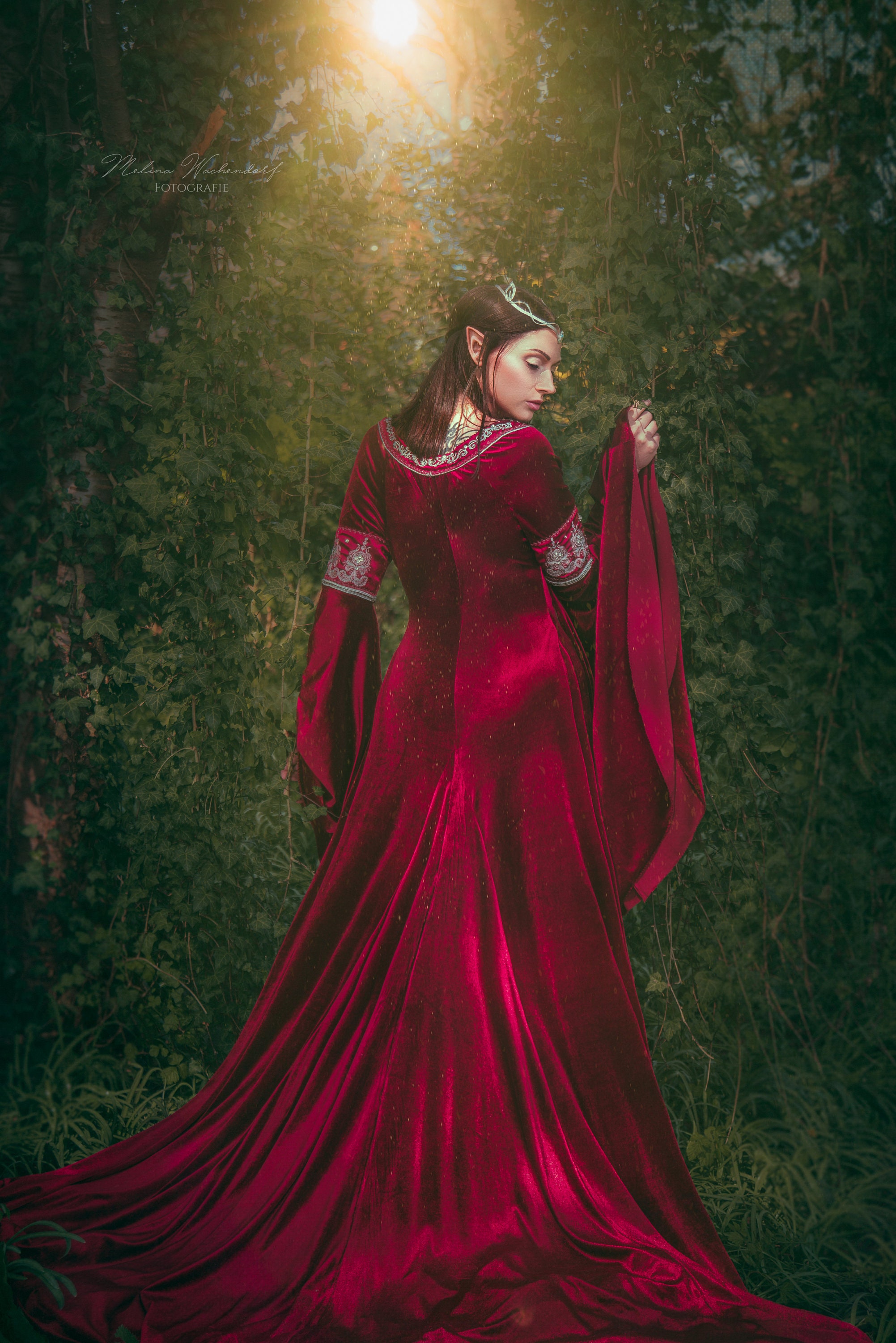 Elven Bride Dress, Elven Wedding Dress, Long Sleeve Wedding Dress ...