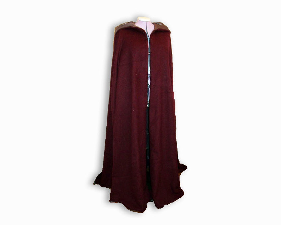 Long Medieval Cape With Hood Made to Measure, Hooded Ren Faire Cloak ...