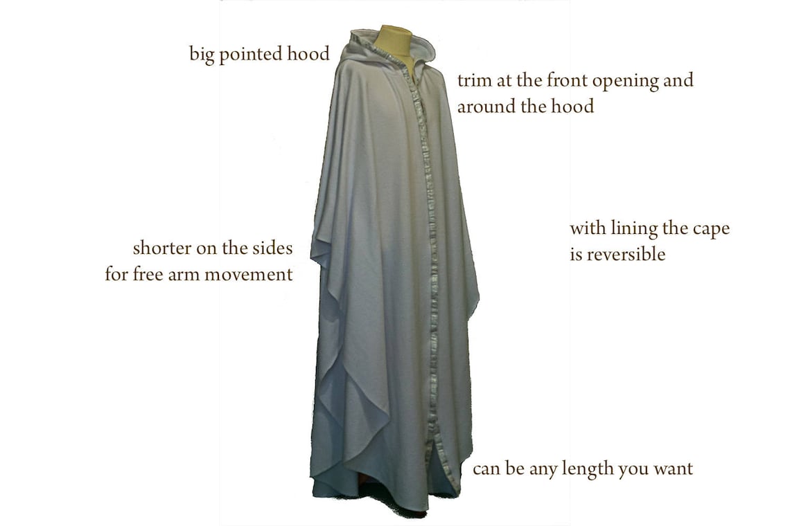 Pagan Ritual Robe Wiccan Cape Druid Cape Larp Cleric - Etsy