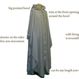 Pagan Ritual Robe, Wiccan Cape, Druid Cape, Larp Cleric Vestment ...