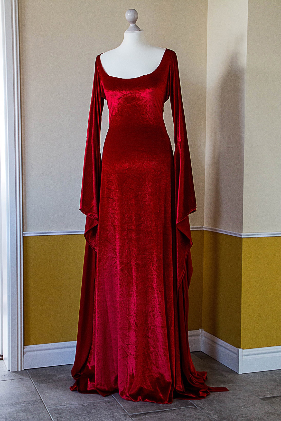 Medieval Dress Melisandre, Red Velvet Dress, All Sizes, Game of Thrones ...