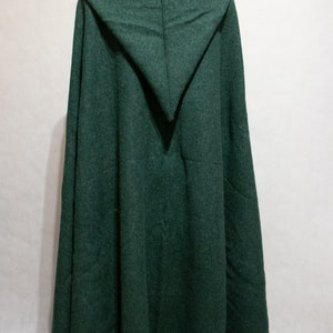 Hooded Cape Dark Green Costume Medieval Faire, Witch Clothing, Druid ...