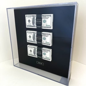 Transparent Square Frame With Stacks of Dollars. Money Art for Success ...