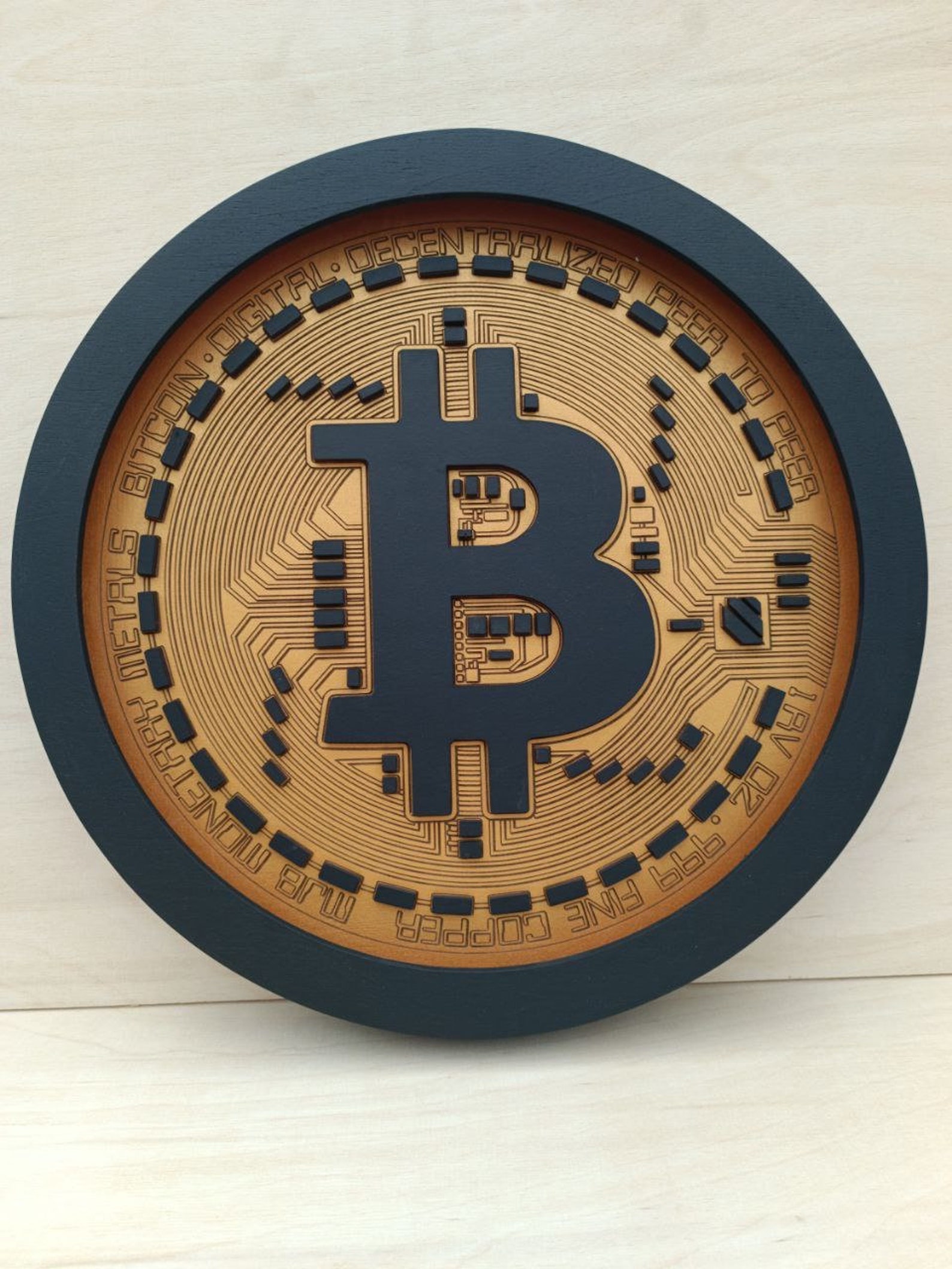 Bitcoin Wall Art With LED Illumination Business Success Decor, Money ...