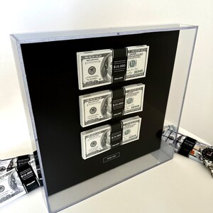Transparent Square Frame With Stacks of Dollars. Money Art for Success ...