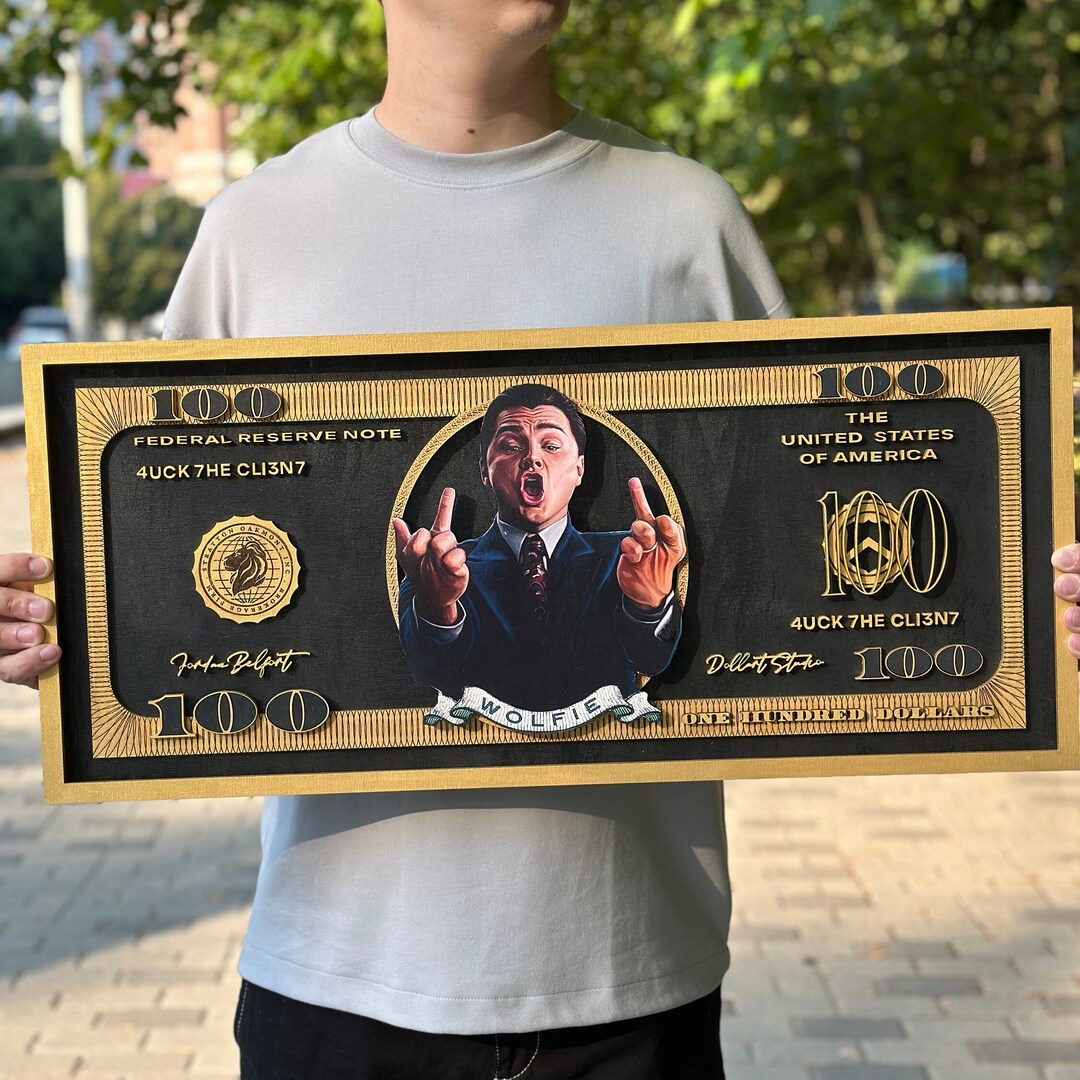 Dollar Wall Art With LED Illumination - Business Success Decor, Money ...