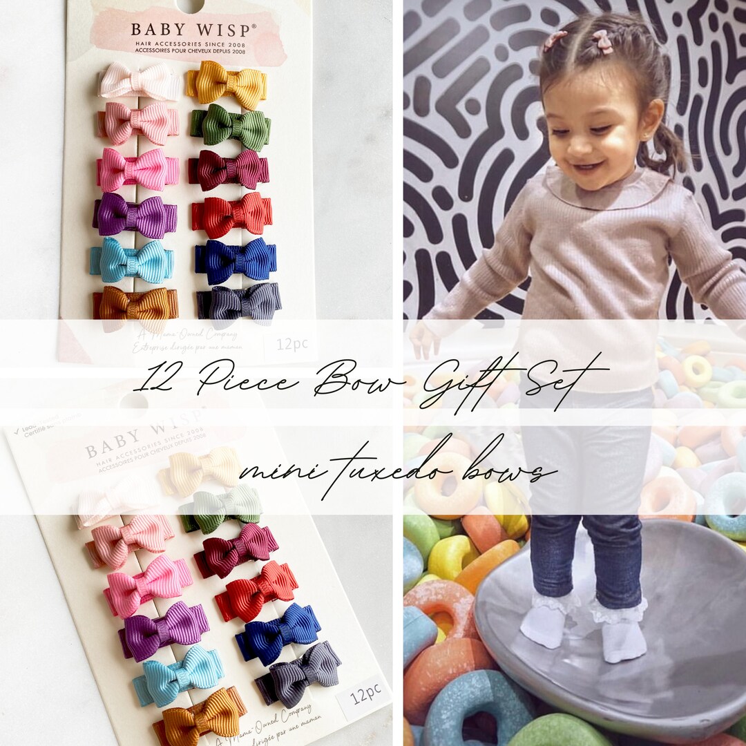 Baby Toddler Mini Snap Clip Hair Bow, Tiny Toddler Bow Clips, Infant ...