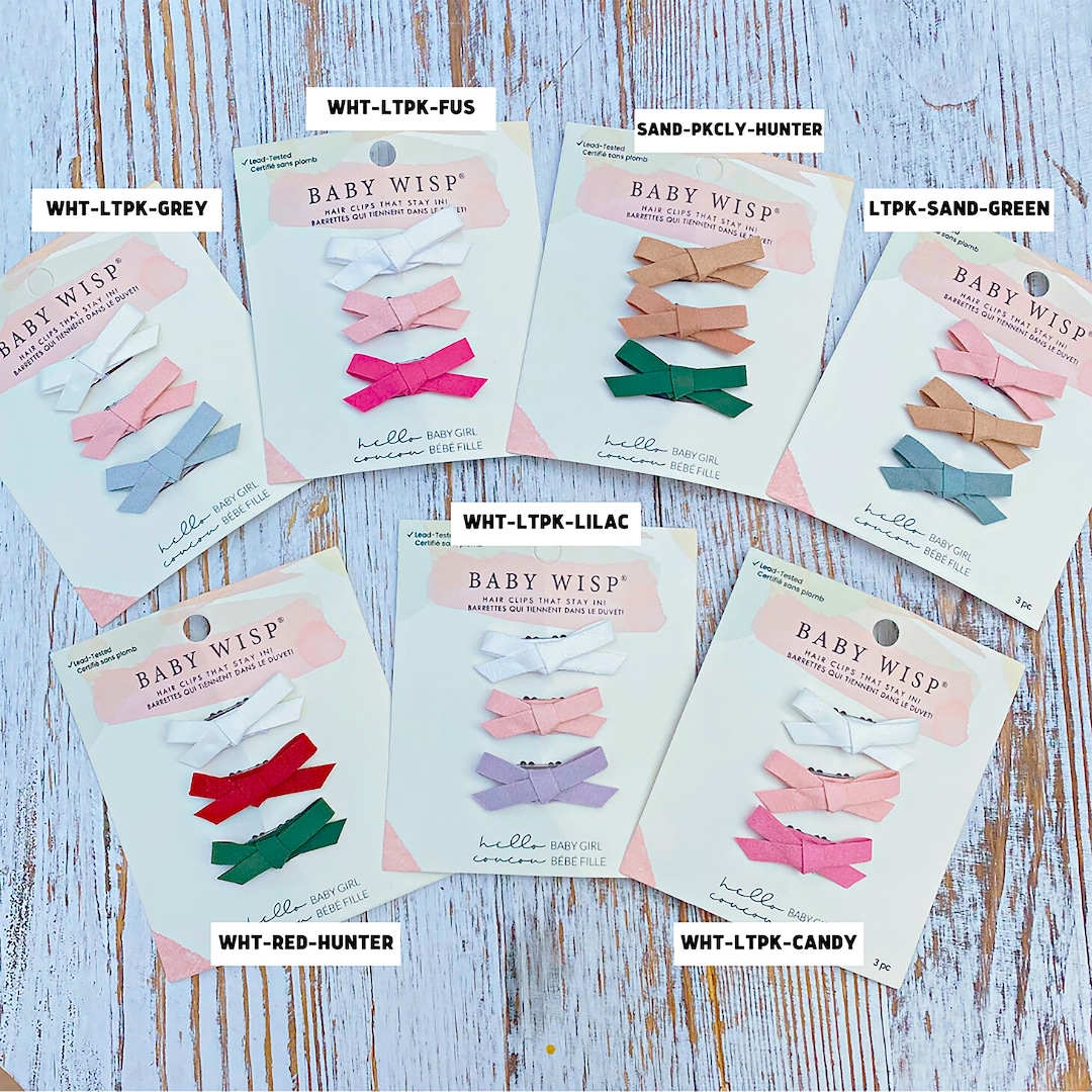 Baby Wisp® Wisp Clip Mini Baby Hair Bows Tiny Bows Snap - Etsy