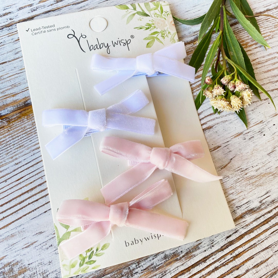 Baby Wisp® 4 Toddler Girl Hair Bows, Toddler Girl Bows, Pigtail Bows ...