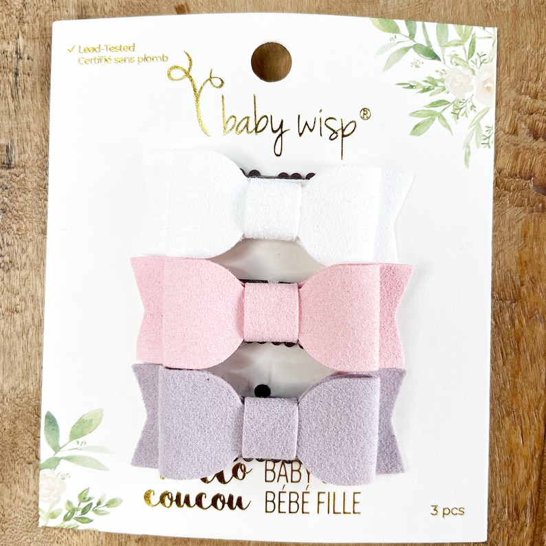 Baby Wisp® 3 Baby Toddler Hair Bows Wisp Clip Baby Bows - Etsy