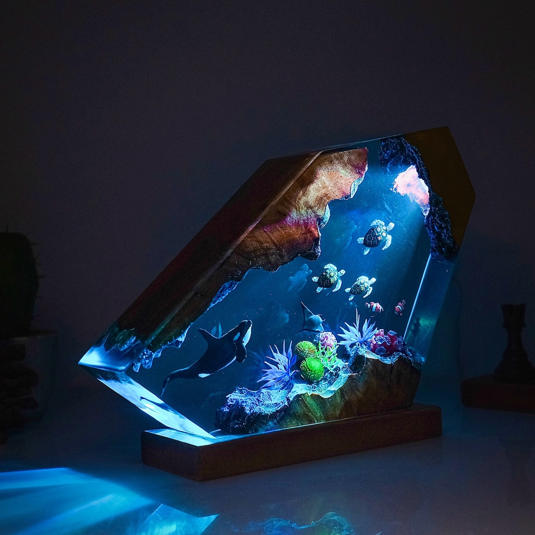 Ocean ,orca , Turtles and Manta Ray ,ocean Lamp, Orca Lamp, Ocean Orca ...