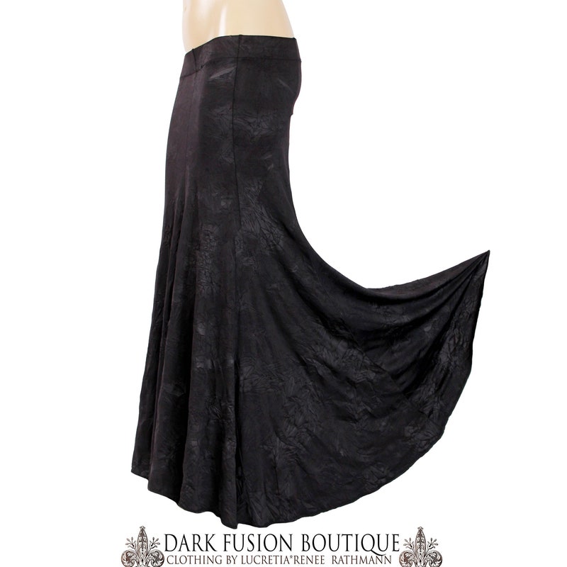 Black Long Goth Skirt - Etsy